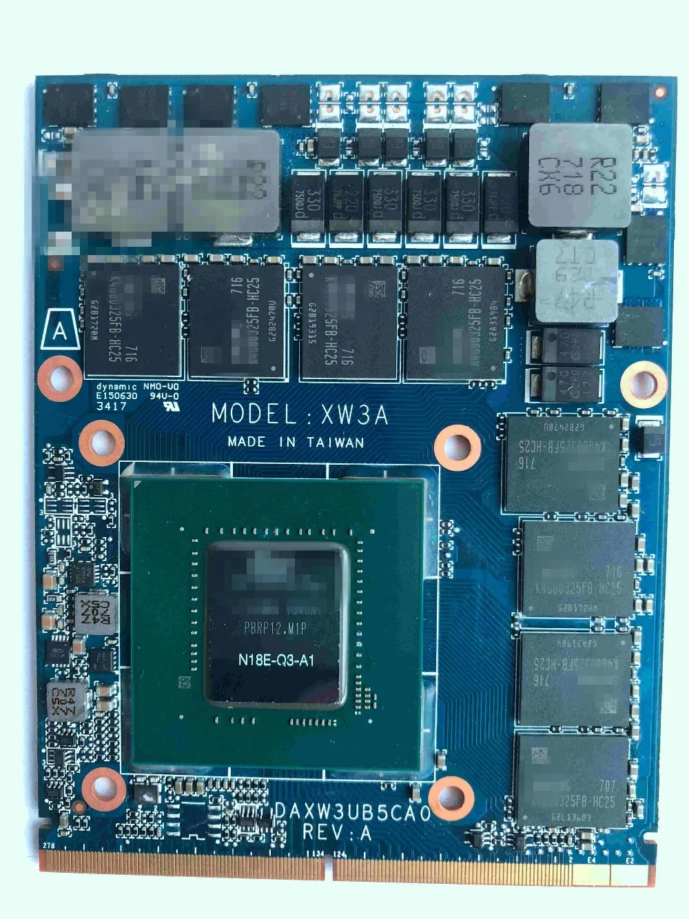 HP ZBOOK 17 G5 QUADRO P4200 8GB GDDR5 MXM3.0 TYPE B VIDEO CARD N18E-Q3 ...