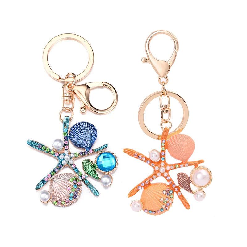 Ocean-Series-Creative-Gifts-Starfish-Shell-Keychain-Scallop-Imitation ...