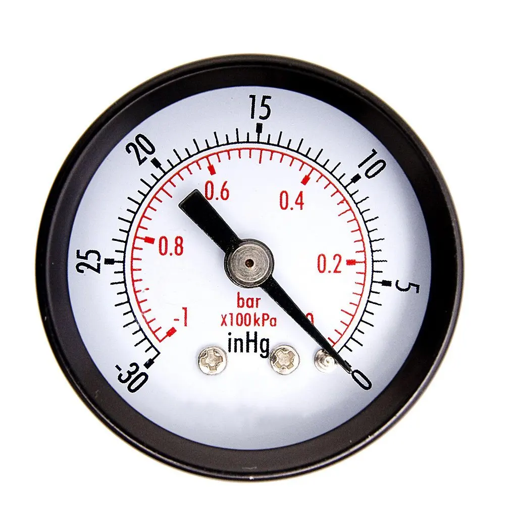 1Pc Double Scale Vacuum Manometer Mini Dial Air Vacuum Pressure Gauge ...