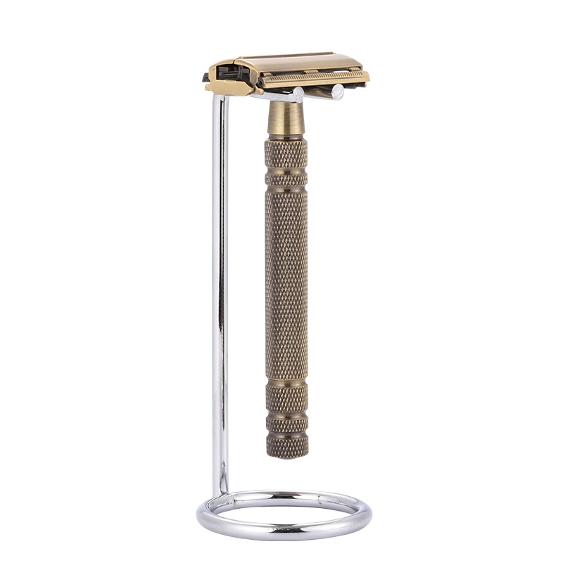 YINTAL-Copper-Dual-Edge-Razor-Butterfly-Open-Long-Non-slip-Handle-Men ...