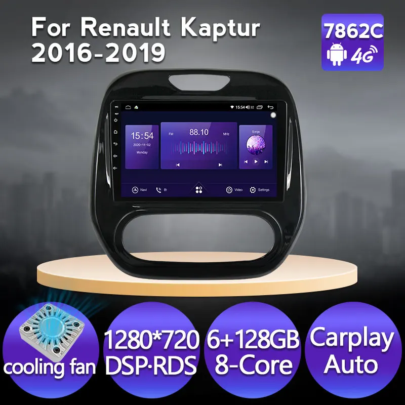Android 11 6+128g Carplay For Renault Kaptur 2016 2017 2018 2019 Car ...