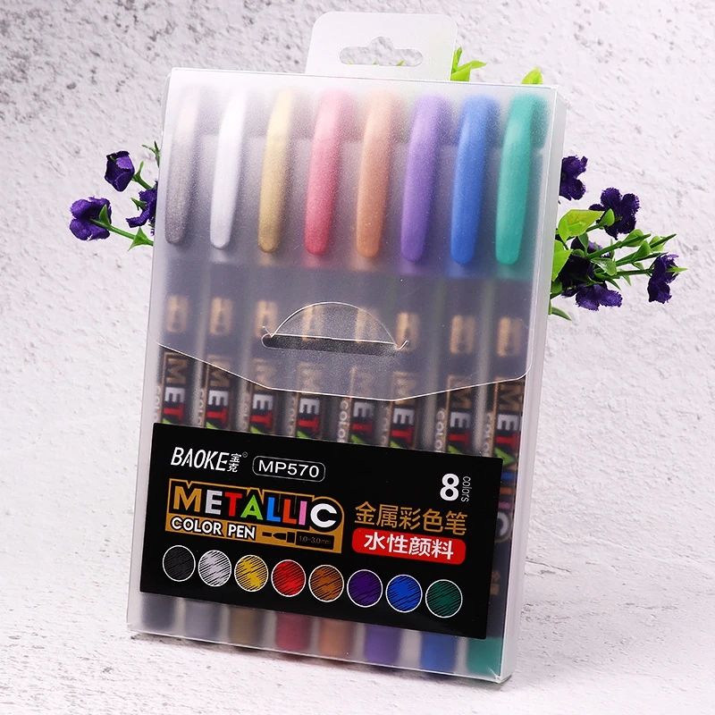 8Colors set Metalli Paint marker Pen Art Marker pen mark write ...