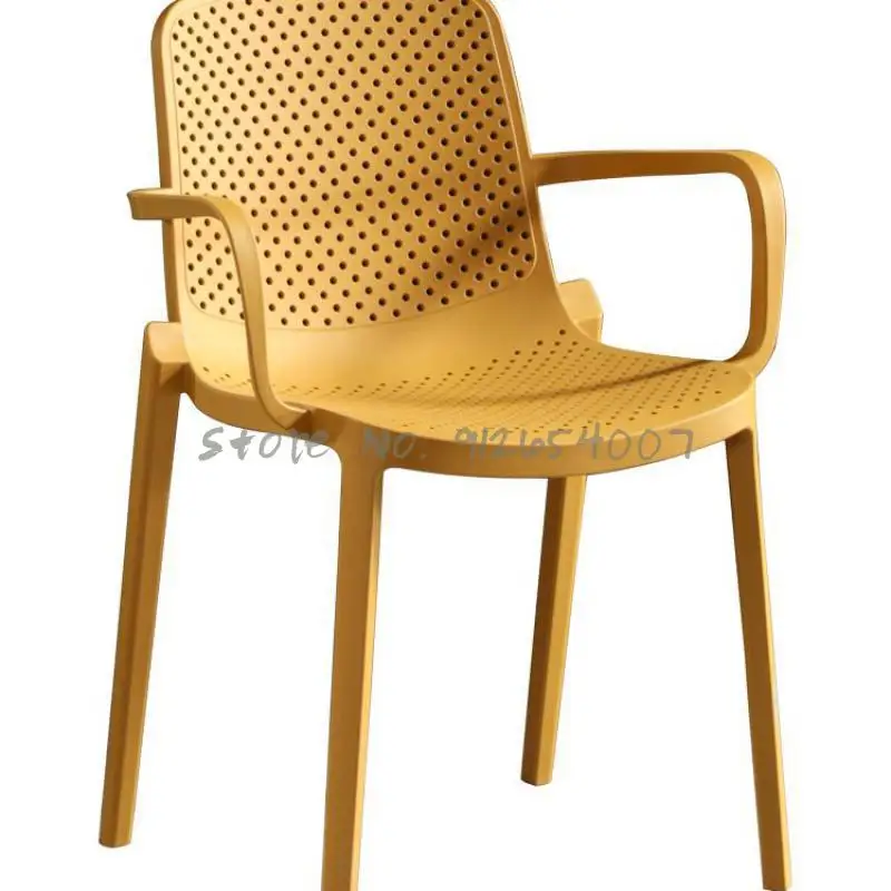 Nordic-Chair-Simple-Plastic-Chair-With-Armrest-Dining-Chair-Home-Adult ...