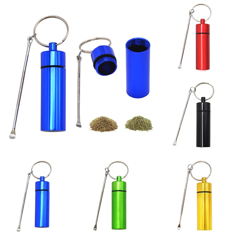 1pc Premium Metal Bottle Snuff Snorter Aluminum Bottle Pill Box Case ...
