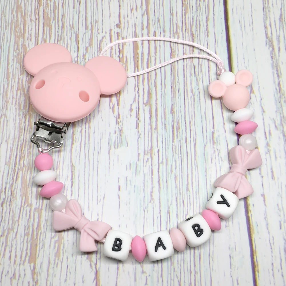 Personalized Silicone Baby Pacifier Clip - Customized Pacifiers Leashes ...