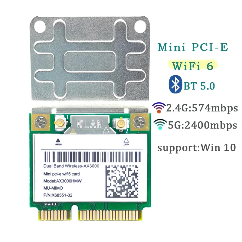 intel AX200 WiFi6 AX200HMW BT 5.0 mini AX200NGW AX3000 Mini PCIe WiFi ...