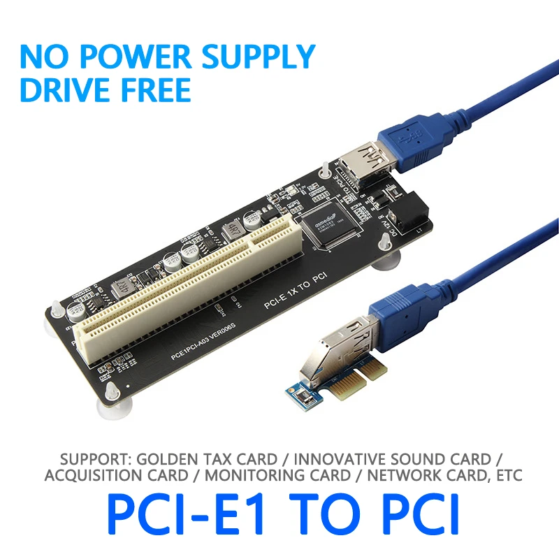 Pcie Pci-e Pci Express X1 To Pci Riser Card Bus Card High Efficiency ...