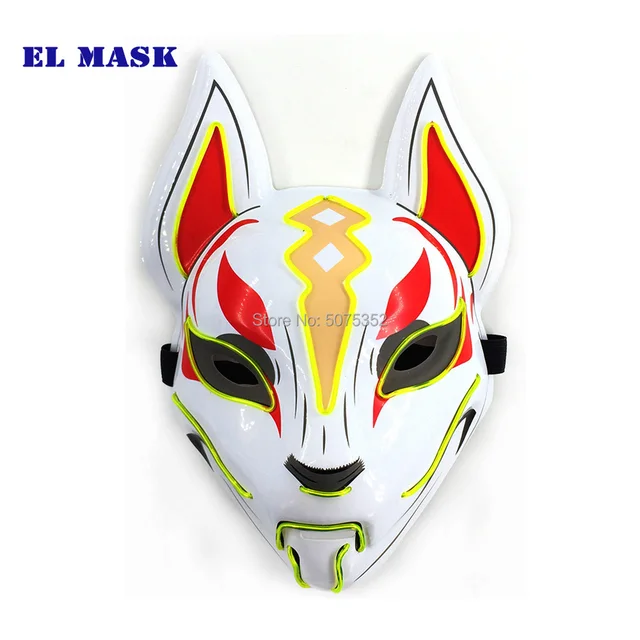Anime Expro Decor Rave Neon Led Light Cosplay Fox Mask - AllCosplay.com