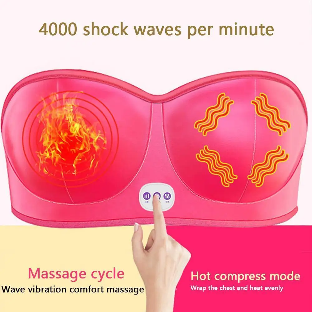 Charging Electric Breast Massage Bra Growth Enlargement Enhancer Breast
