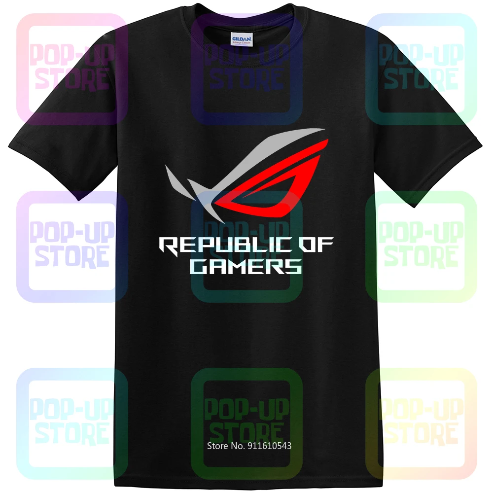 Shirt T-shirt Tee | Asus Rog T-shirt | Republic Gamers | Shirt Asus Rog ...