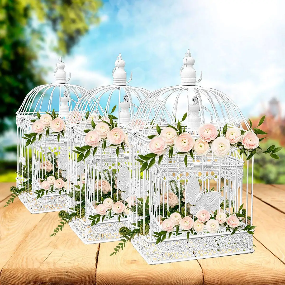Fashion Wedding Birdcage Iron Home Decoration Square Bird Cage Custom ...