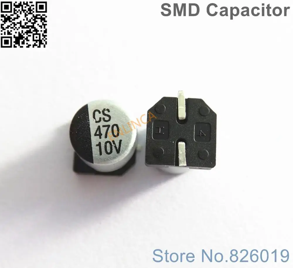 12pcs/lot 10V 470uf SMD Aluminum Electrolytic Capacitors size 6.3*7.7 ...