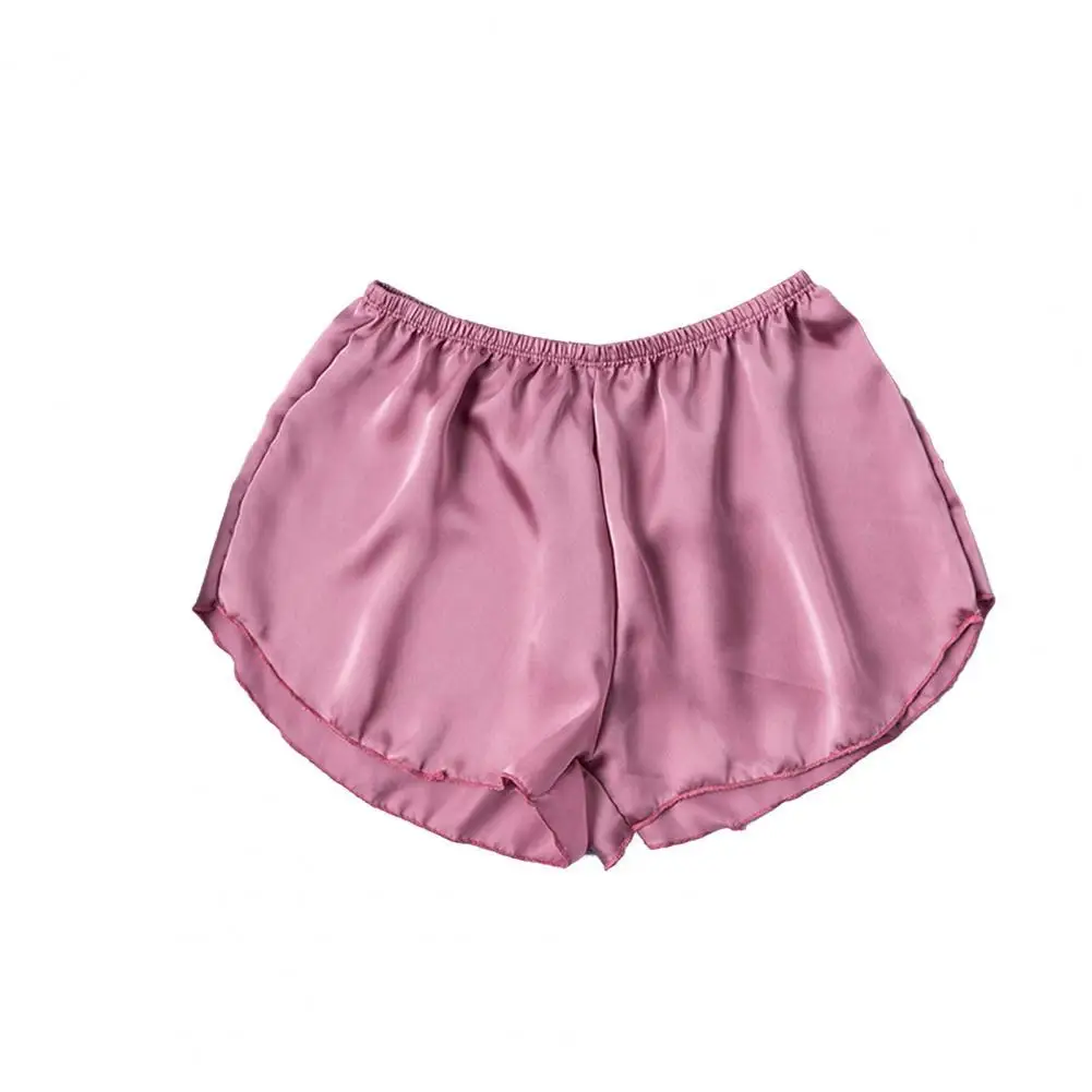 Women Basic Shorts Solid Color Anti exposure Women Mid Rise Loose ...