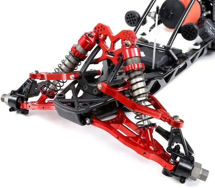 Extended CNC Aluminum Front & Rear Suspension Kit Arm Set for HPI Baja ...