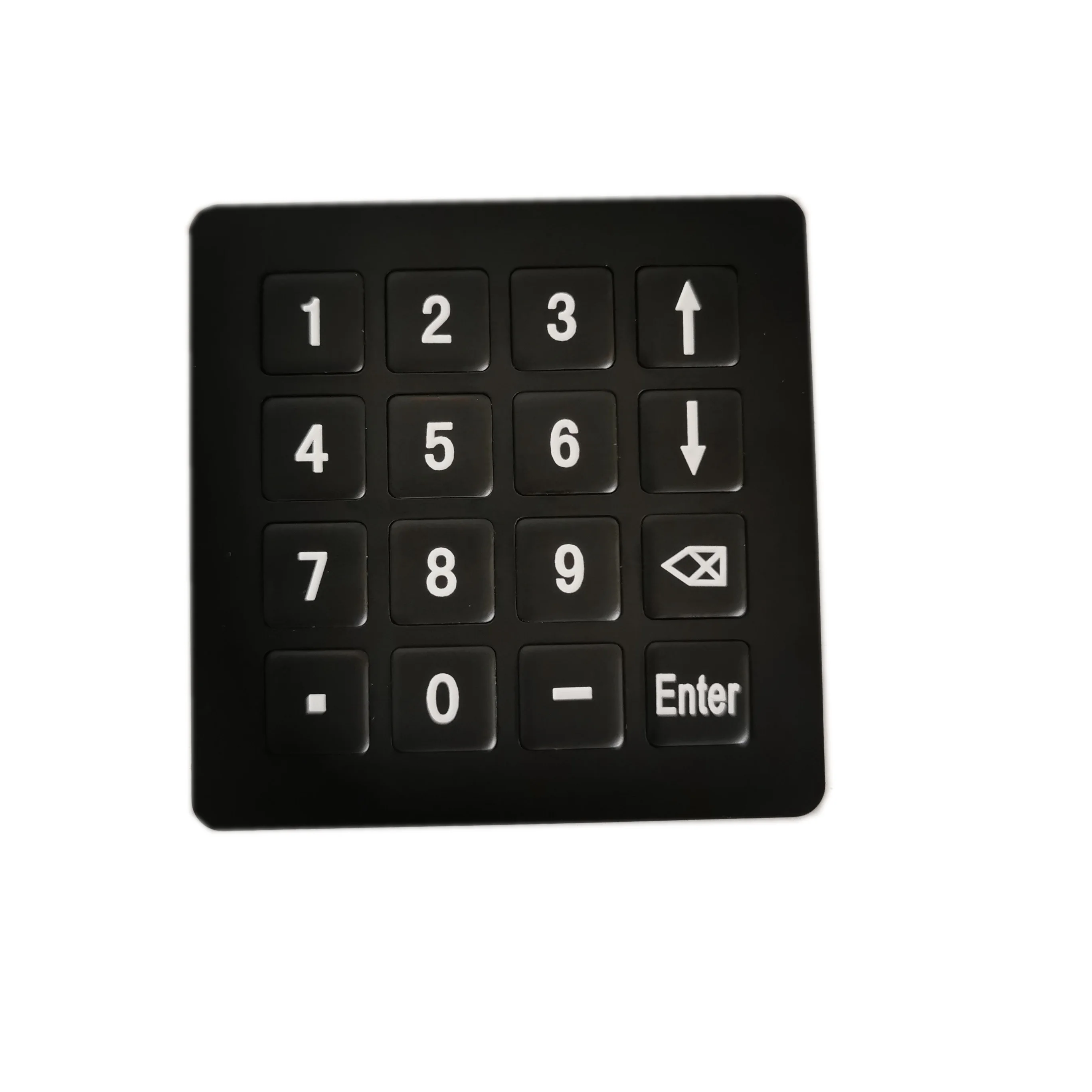 Black Color Metal Keypad with 16 Key Buttons,Mini Stainless Steel Front ...