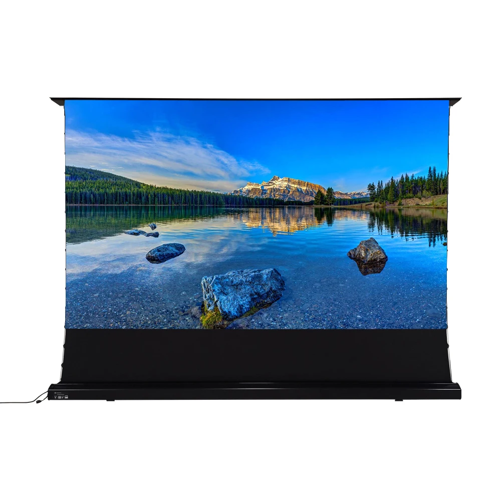 Hot-Black-diamond-100-inch-Motorized-self-Rising-Screen-Long-Throw-ALR ...