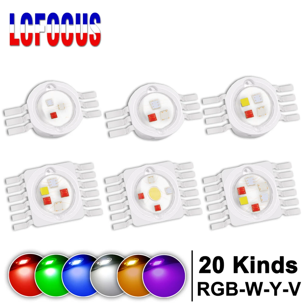 Rgb Rgbw Rgbww Rgbwy Rgbwyv Led Cob Chip 3w 4w 5w 6w 8w 9w 10w 12w 15w ...