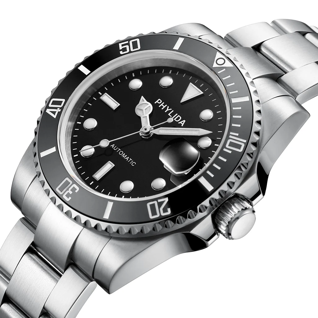 PHYLIDA Design Brand Luxury Men Watches100M Water Resistant 40mm ...