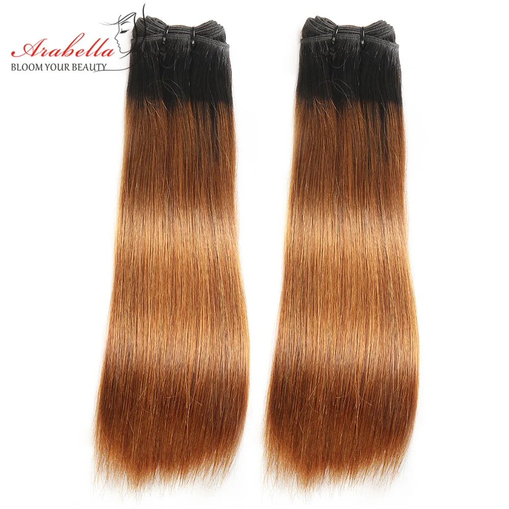 Ombre em linha reta 1b/30 super duplo desenhado cabelo virgem tecer ...