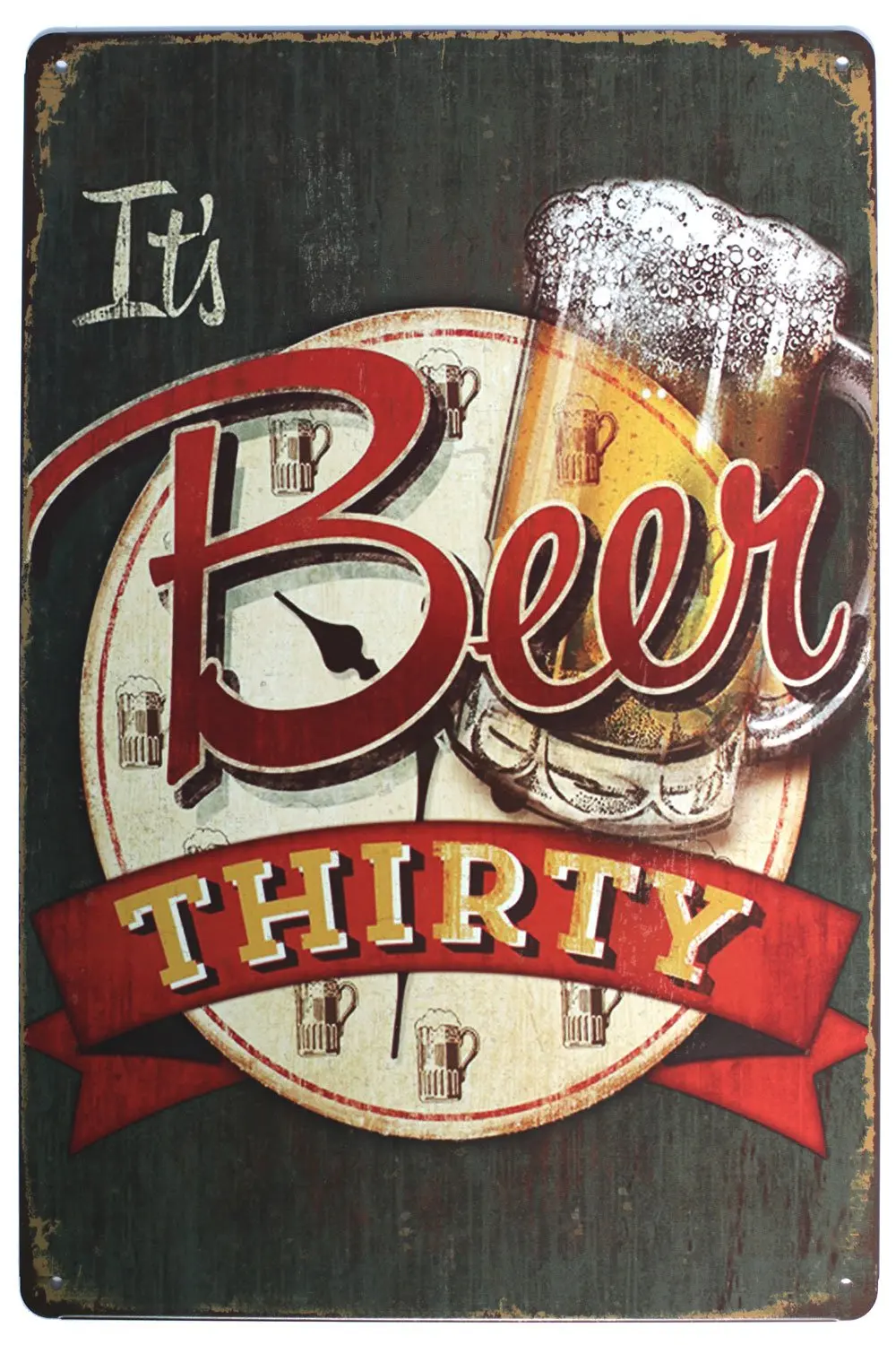 Es der Bier Dreißig Metall Zinn Zeichen, Vintage Plaque Poster Bar Home ...
