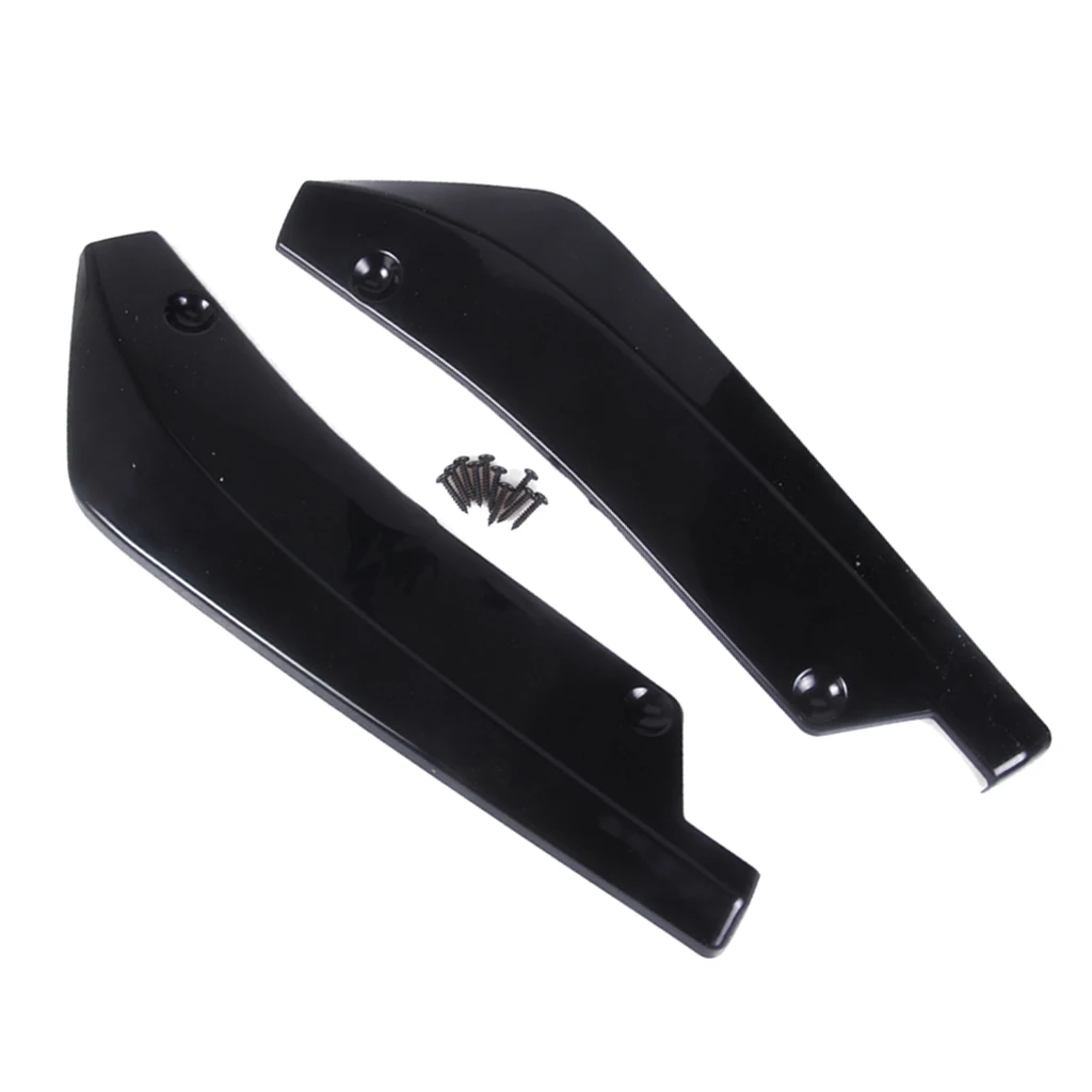 1 Pair Universal Black Car Rear Right and Left Bumper Lip Splitters ...