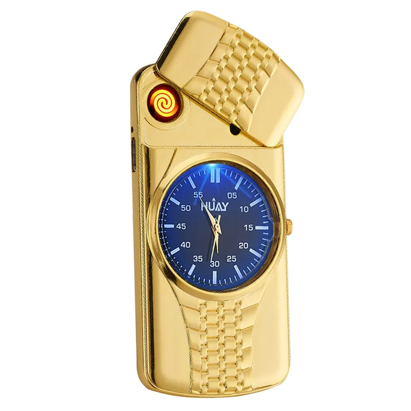 New-USB-Lighter-Watch-Men-s-Casual-Quartz-Wristwatches-with-Windproof ...