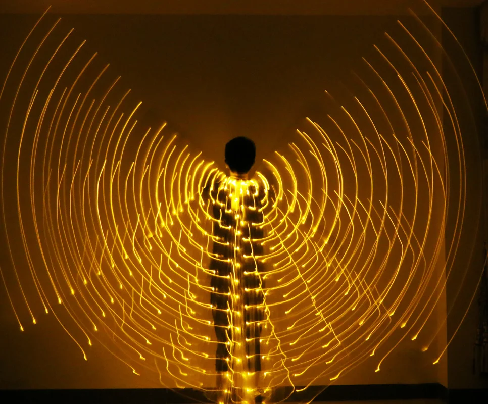 LED Dance Wings Butterfly Glow Dance Halloween Color Fluorescent Show ...