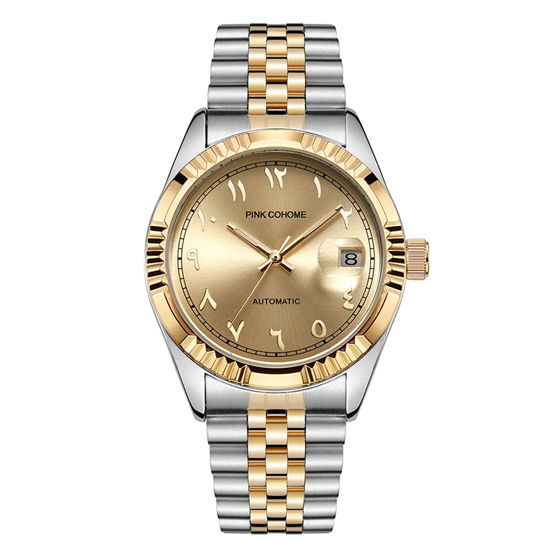 Luxury Timepieces Hours Arabic Watch Automatic Self-Wind Solid 316L ...