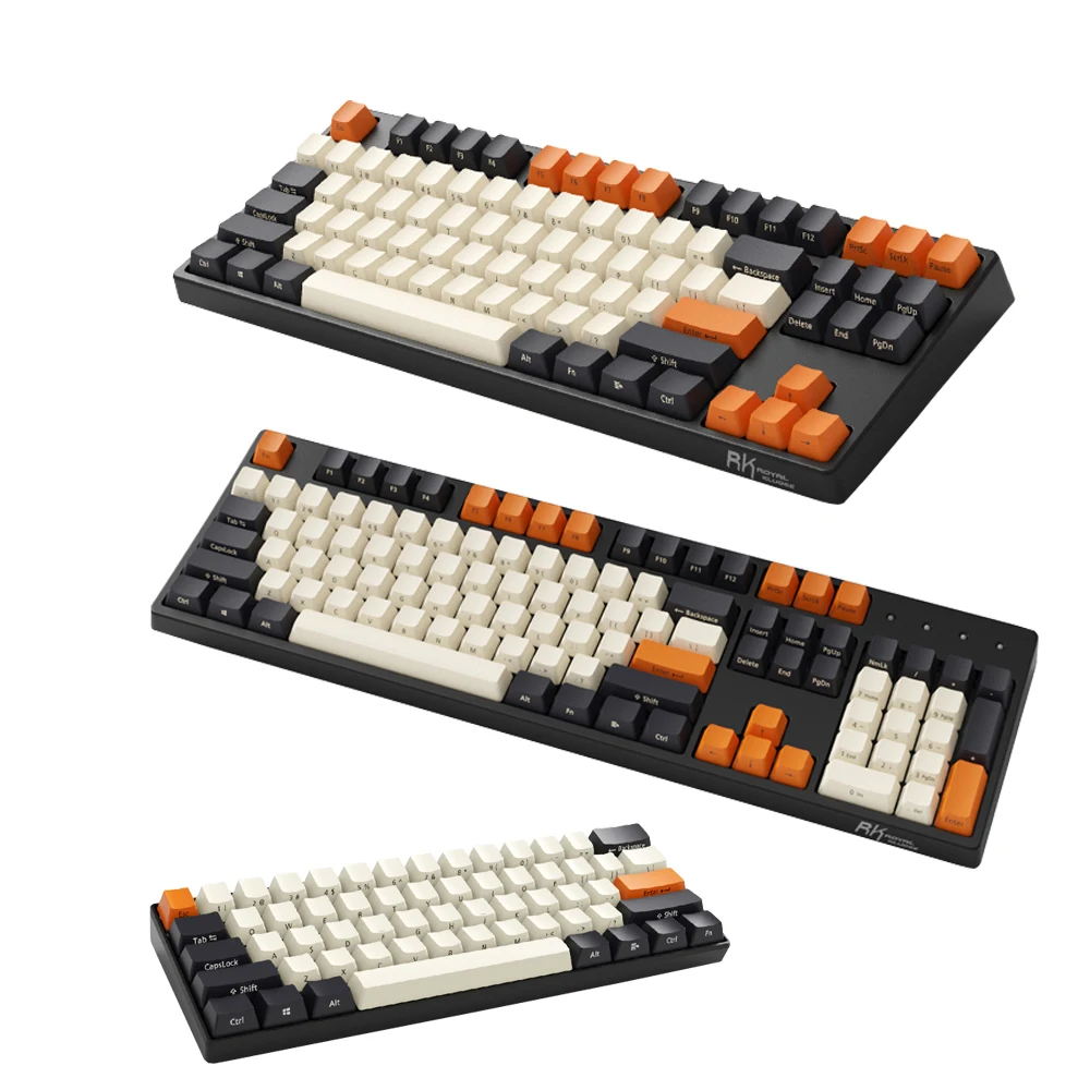 108-Orange-Key-Caps-Carbon-PBT-Keycap-Set-Blank-Top-printed-Side ...