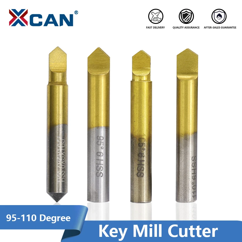 XCAN Key Cutter TiN Coated HSS Flat Knife Drill Bit 95 110 Degree For ...