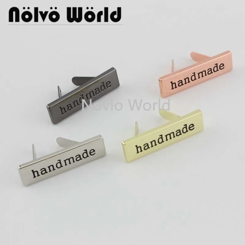 10-50 pieces,4 finish 36X10mm Decorative Handmade Label For Purse ...