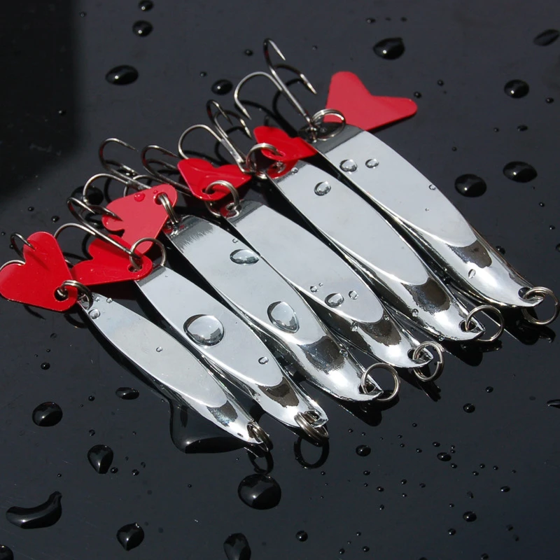 3pcs Ocean Fishing Dexter Wedges / Bevel Cut Spoon Lure Bright Silver ...