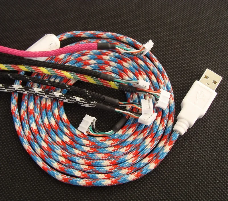Custom Paracord Mouse Cables Magnetic Shield Soft For Microsoft IO1.1 ...