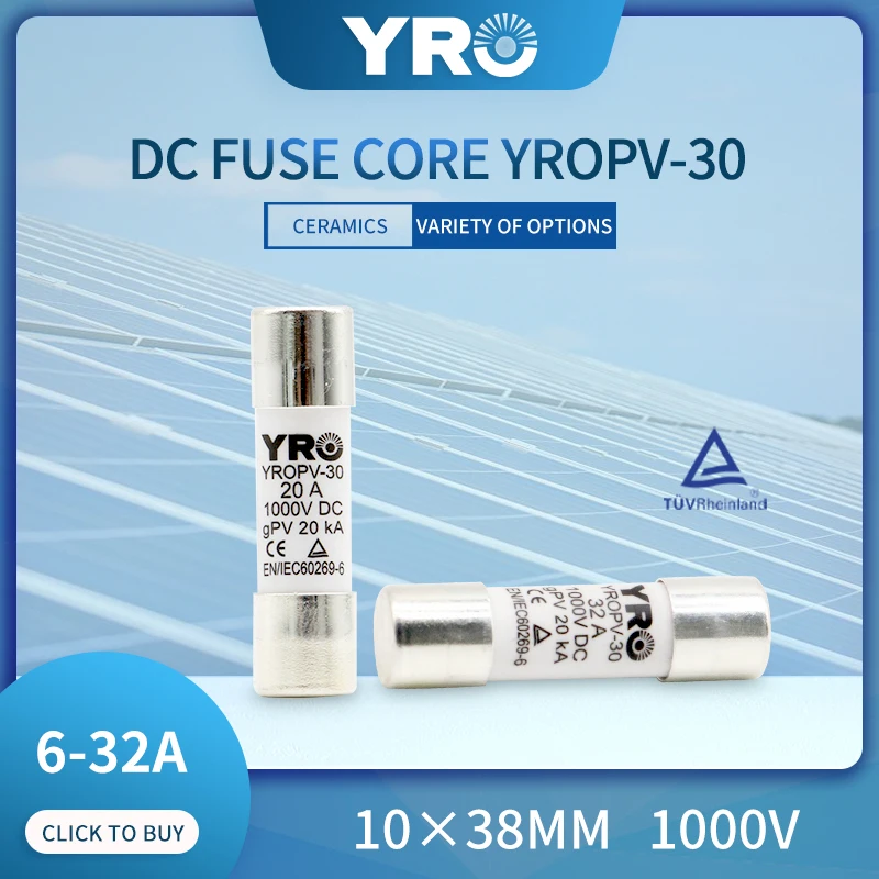 DC 1000V 10x38MM 6A 8A 10A 12A 15A 20A 25A 30A 32A PV Solar Sicherung ...