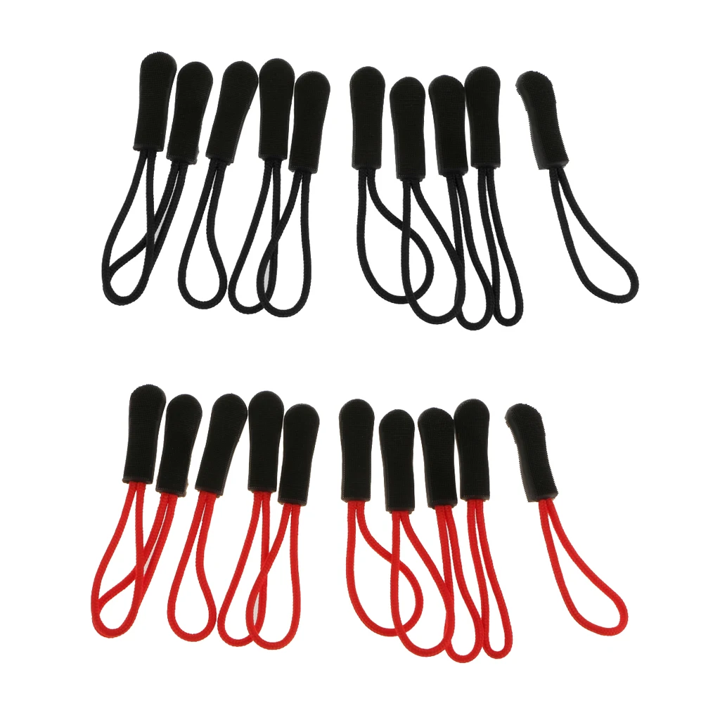 20pcs Zipper Pulls Slider Cord Puller Ends Lock Zip Clip Buckle For Bag ...