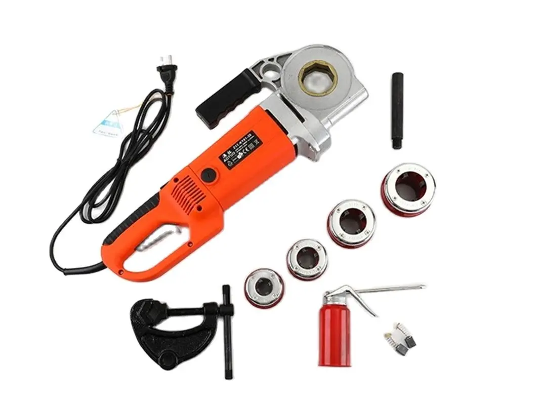 Electric Pipe Threading Machine Portable Pipe Threader Automatic Small Hand-held Electric ...