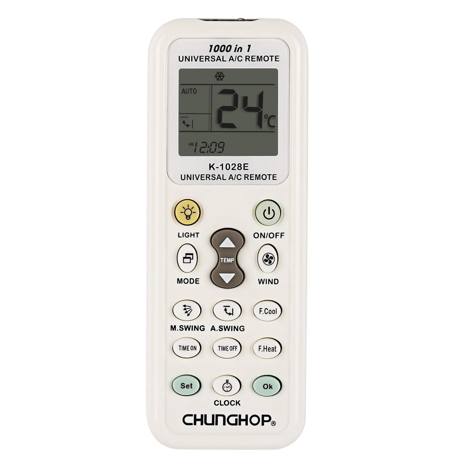 Chunghop universal ac remote codes store