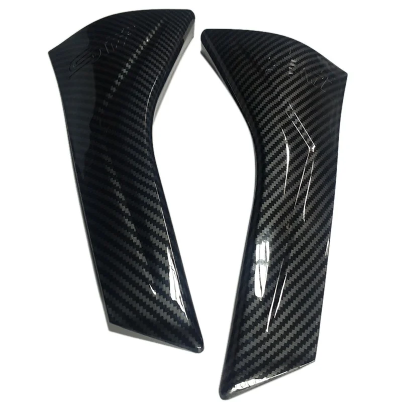 Carbon Fiber Style Rear Window Side Spoiler Wing Strip Protection Trim ...
