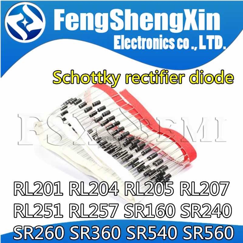 100pcs/lot Rl201 Rl204 Rl205 Rl207 Rl251 Rl257 Sr160 Sr240 Sr260 Sr360 ...