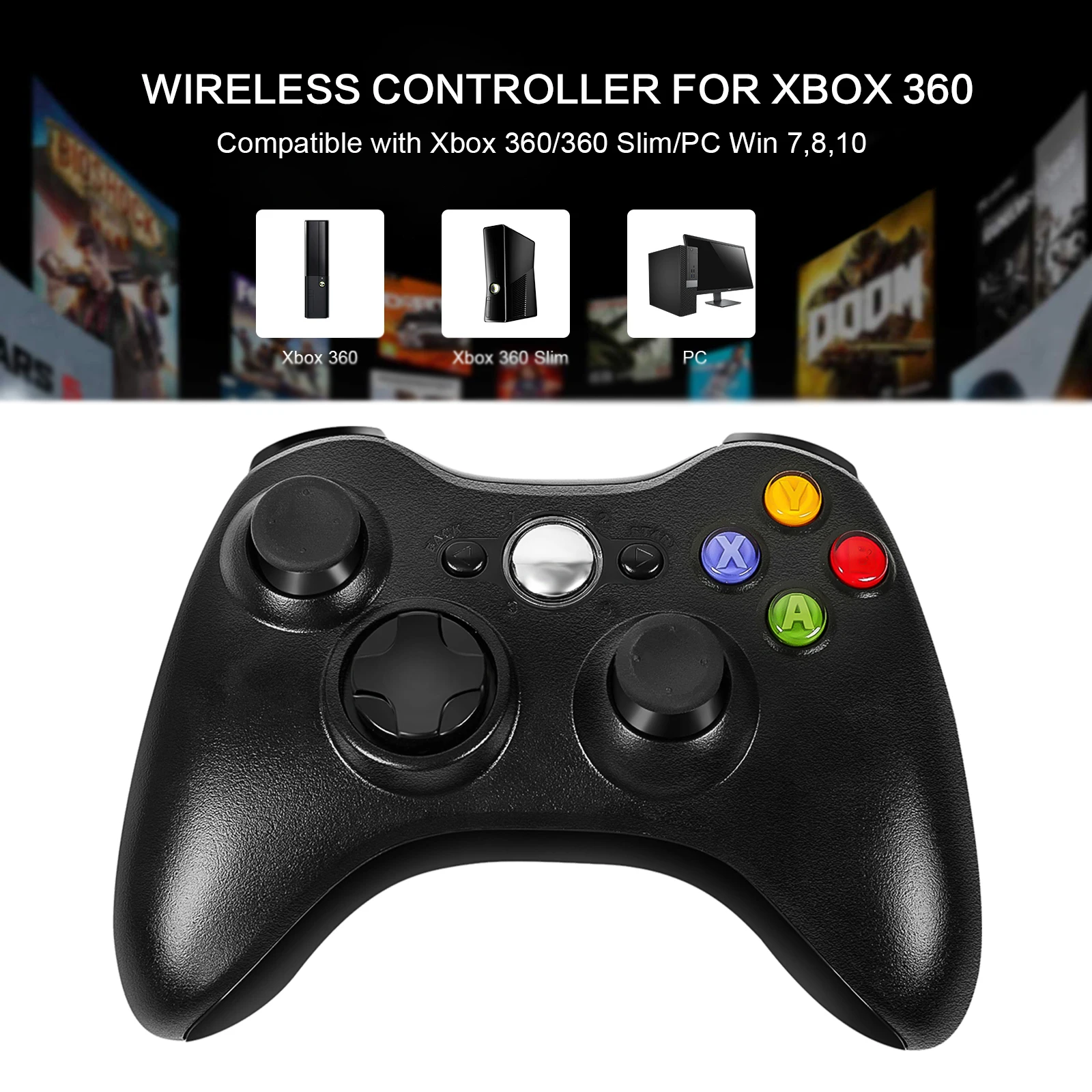 Gamepad For Xbox 360 Wireless/Wired Controller For XBOX 360 Controle ...