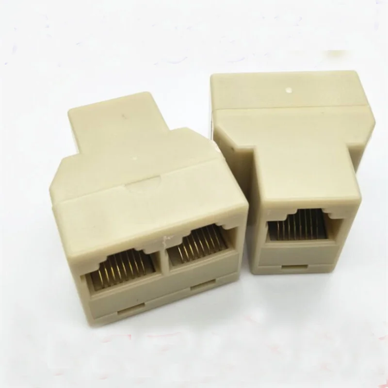 100pcs-RJ45-Splitter-Connector-1-to-2-Way-Dual-Female-Cat6-5-5e-RJ45 ...