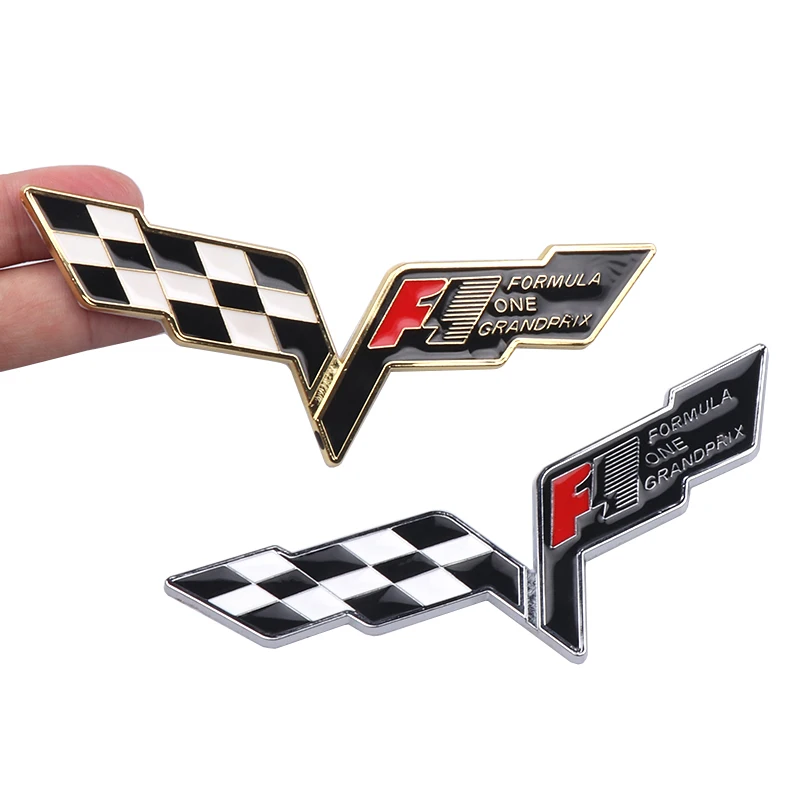 F1 Formula One Grandpeix Racing Flag Metal Car Stickers Emblem Badge ...
