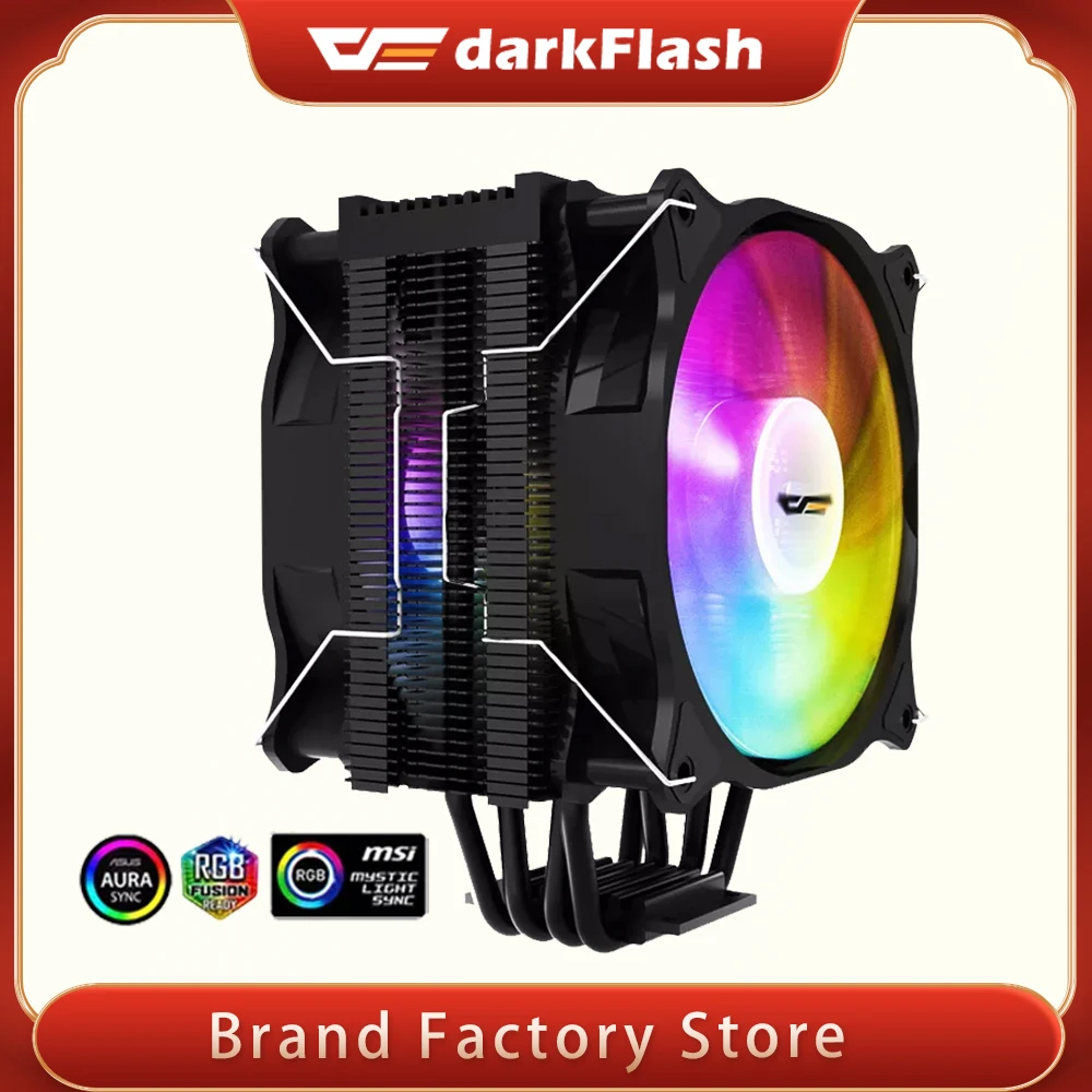 darkFlash-ARGB-CPU-Air-Cooler-4-Heat-Pipes-120MM-LED4Pin-PWM-CPU-Air ...