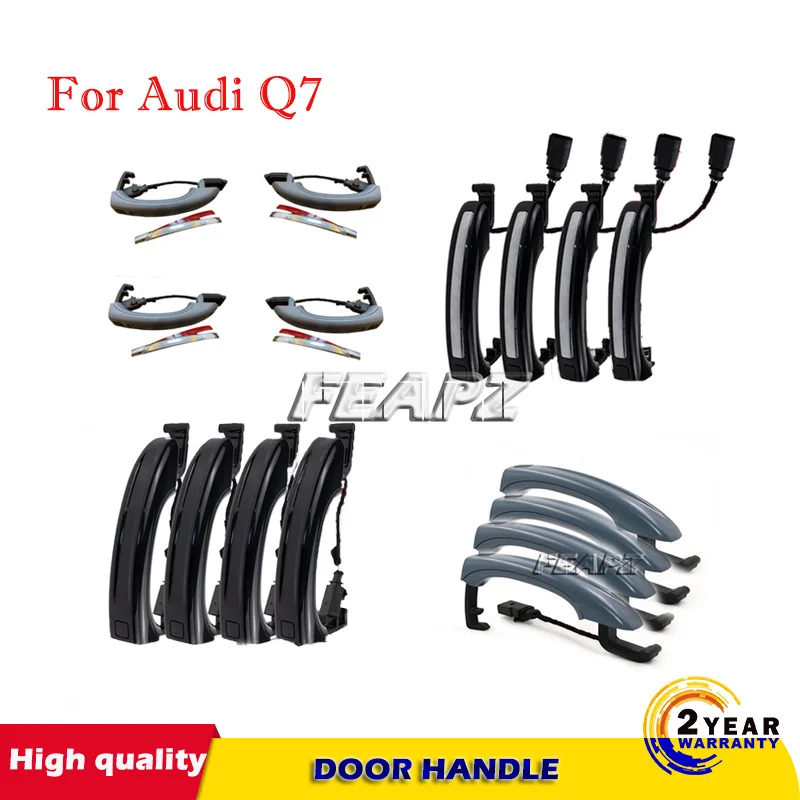 4Pcs Bule or Black Smart Sensor Exterior Door Handle for Audi Q7 2007 ...