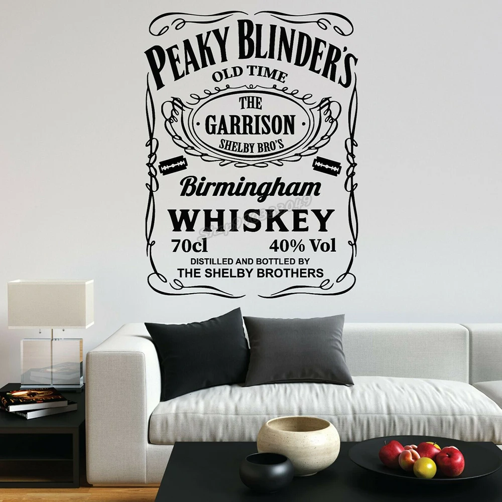 pub-Bar-Wall-Decal-Peaky-Blinders-Drink-Whiskey-Alcohol-Fun-Wall ...