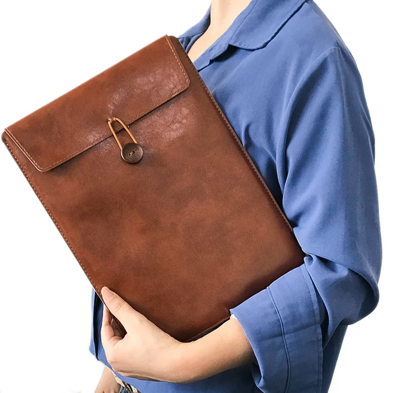 2020 New Ultra-thin High Capacity Laptop Bag Cover,microfiber Leather ...
