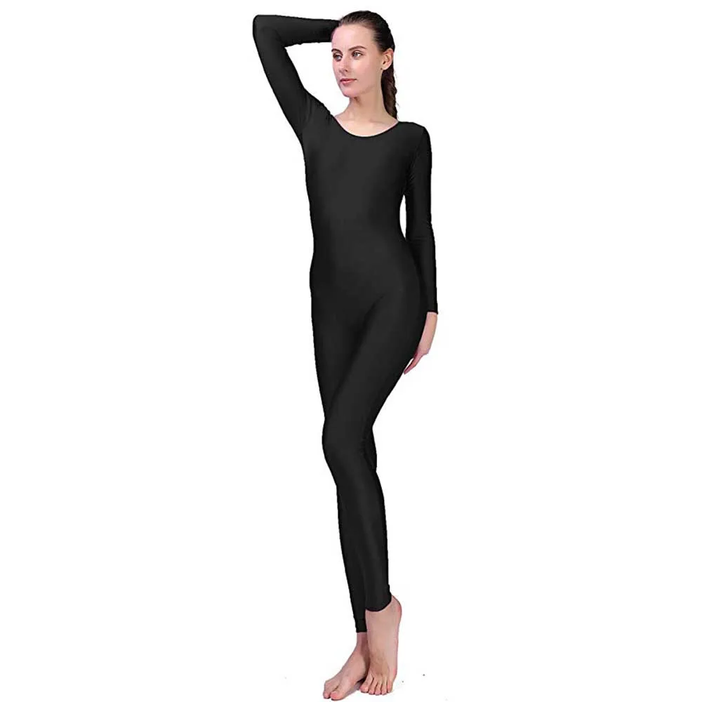 Speerise-Long-Sleeve-Unitards-for-Women-Dance-Black-Gymnastics-Unitard ...