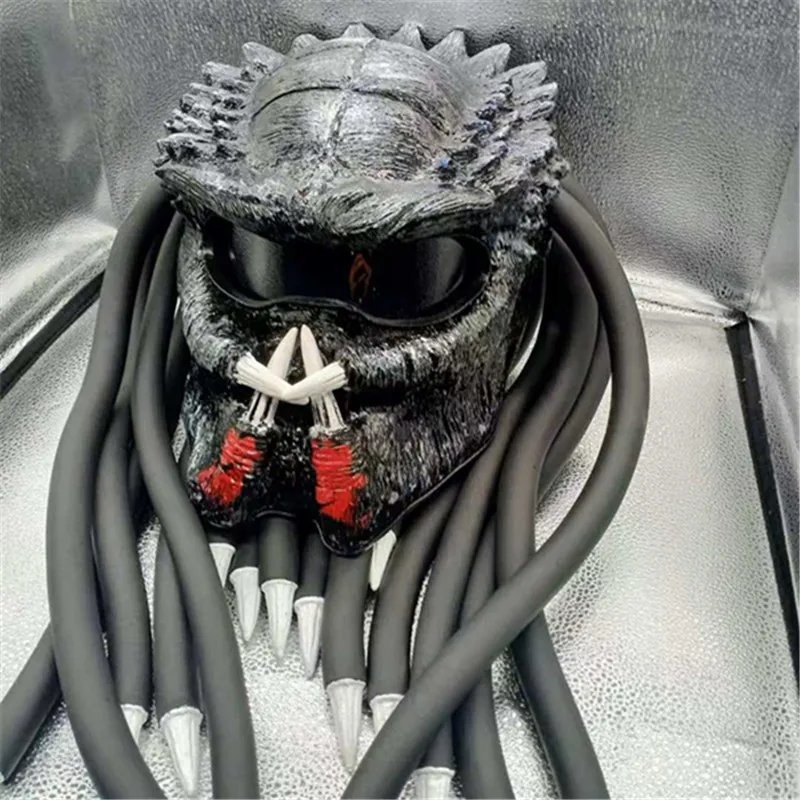 Carbon Fiber Predator Motorcycle Helmet