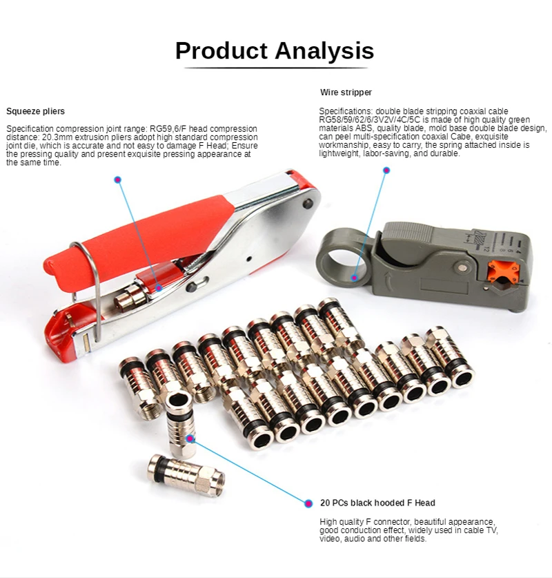 Coax Cable Crimping Tool