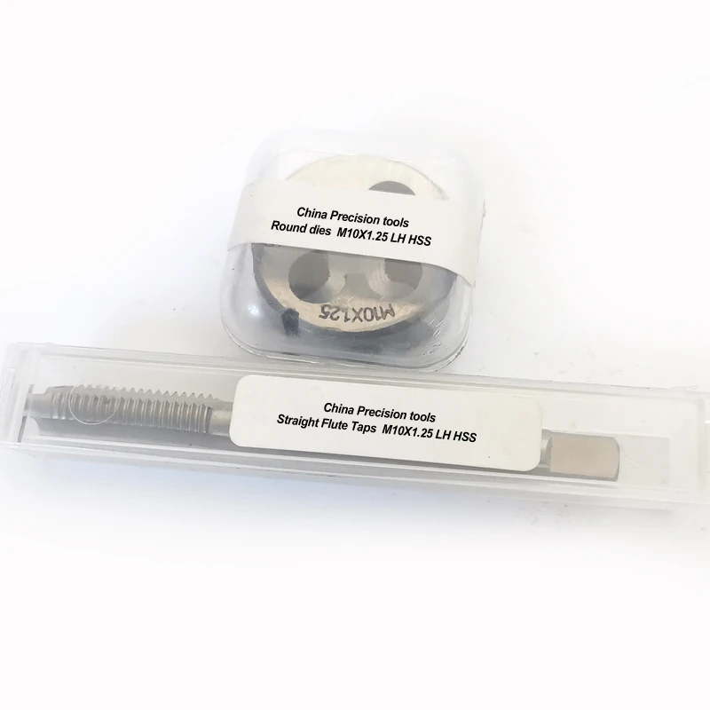 2pcs Metric Left Hand Tap die set M10 M10X1 5 M10X0 75 M10X1 LH Thread